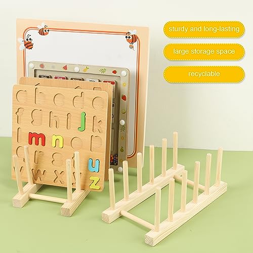 2pcs Wooden Puzzle Display Stand, Puzzle Display Stand Puzzle Holder ...