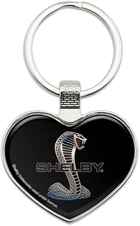 Amazon.com: Shelby Cobra Logo Keychain Heart Love Metal Key Chain Ring ...