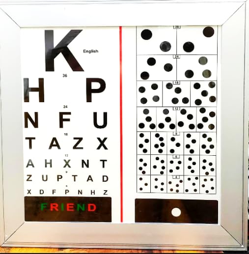 ASF UNIVERSAL-LED Vision Chart with 2 Languages (ENGLISH & DOT)-3meter ...