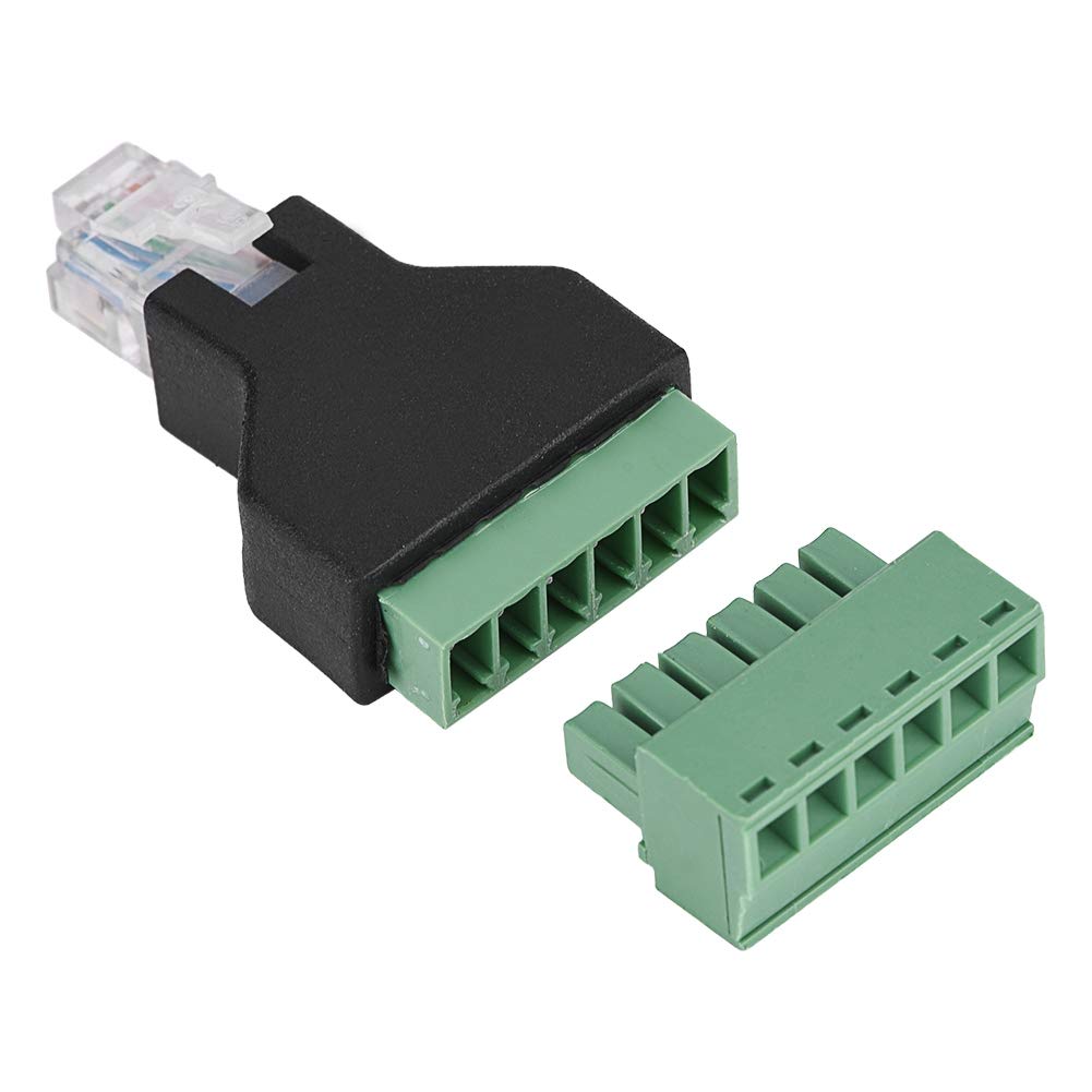 Adapter für RJ12-Stecker an Schraubklemme, Ethernet RJ12 6P6C-Stecker ...