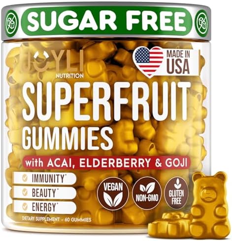 Amazon.com: Joyli Superfruit Gummies - Sugar-Free Fruit Multivitamin ...
