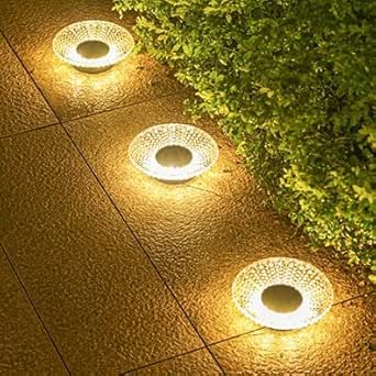 Solar Ground Acrylic Patio Buried Outdoor Garden Lights Waterproof ...