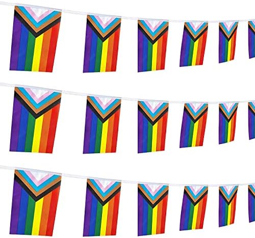 Amazon.com: GentleGirl Progress Rainbow Pride Flags Banner String Small ...