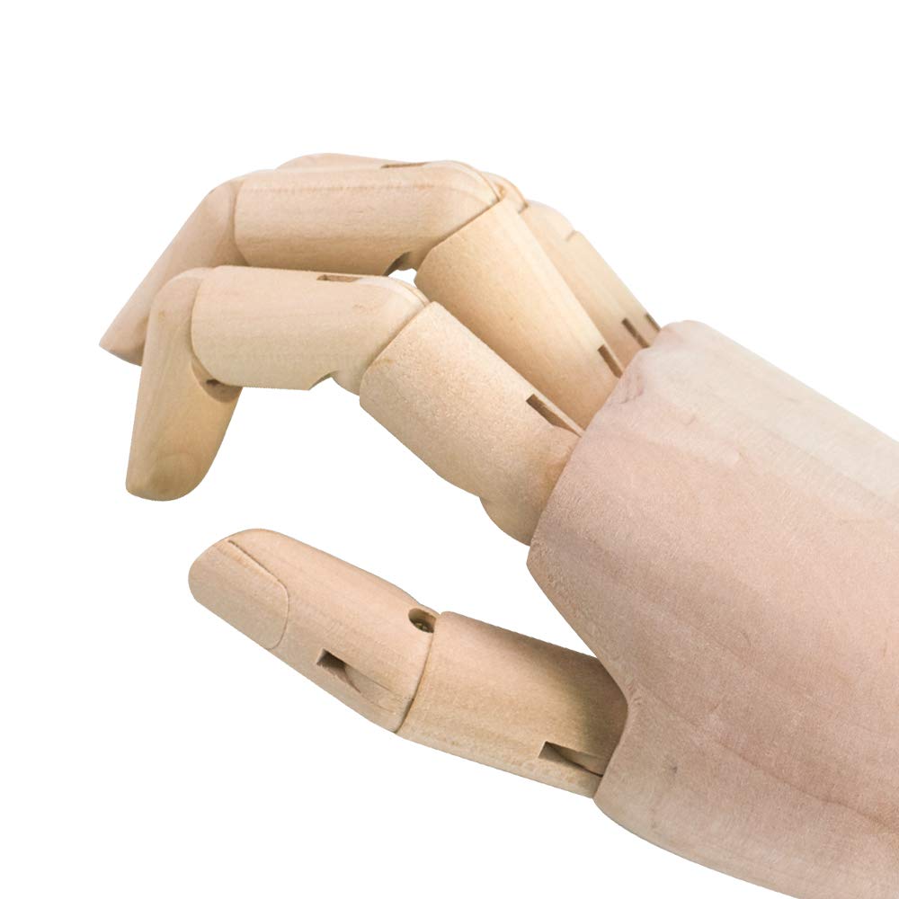 Hsomid Flexible Wooden Hand Model Moveable Wooden Artists Manikin Hand ...