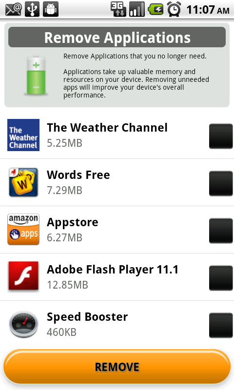 Aplicación Android Speed Booster en Amazon Appstore