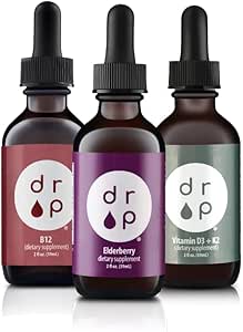 Amazon.com: Drop Supplements Elderberry Drops, Vitamin B12 Drops and ...