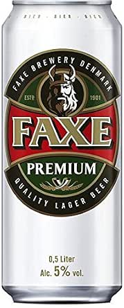 Faxe Danish Premium Lager Bier, 24er Pack, (24 x 500ml) : Amazon.de ...