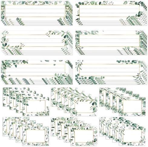 Amazon.com: FloraSea 72 Pcs Name Tags for Classroom, Eucalyptus Desk ...