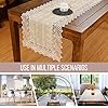 Amazon.com: LIN TONG Table Runner, Lace with Exquisite Rose Embroidered ...