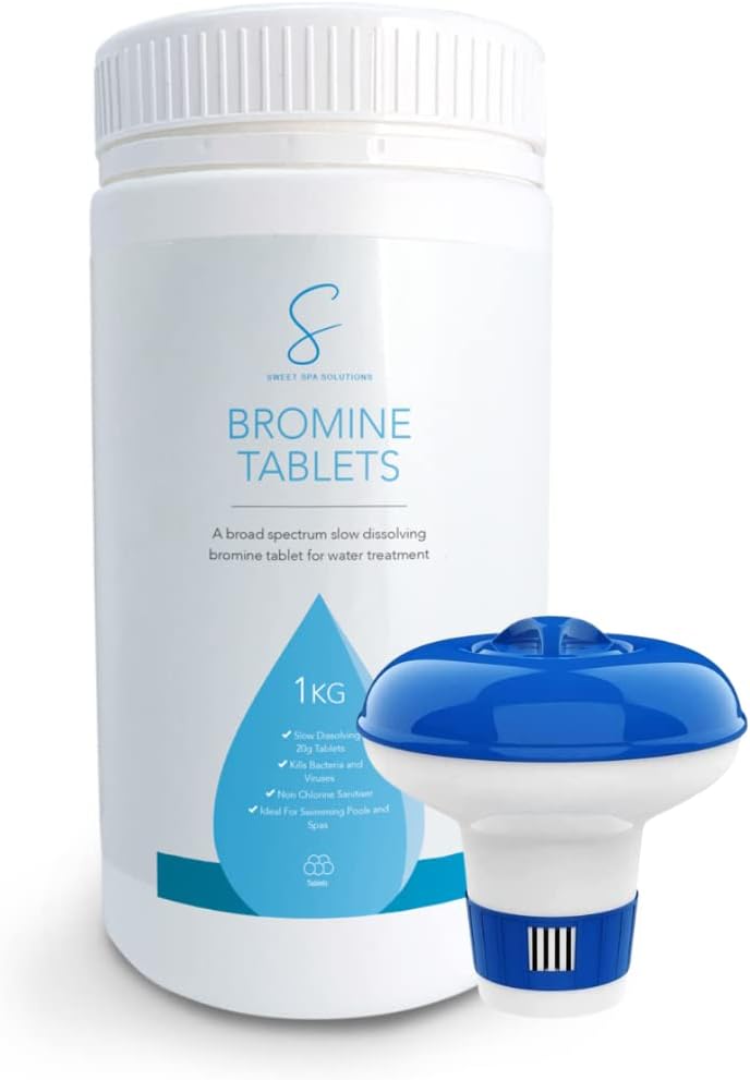 Sweet Spa Solutions Hot tub Bromine Tablets 1kg with Dispenser - Slow ...