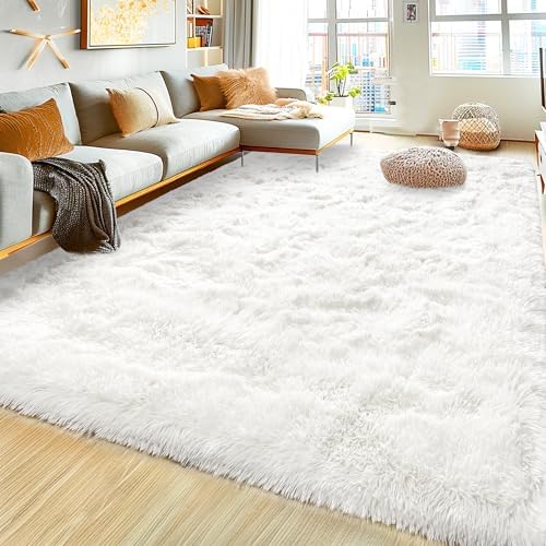 Amazon.com: Ultra Fluffy Rug for Living Room Bedroom, 5x7 Fuzzy Large ...