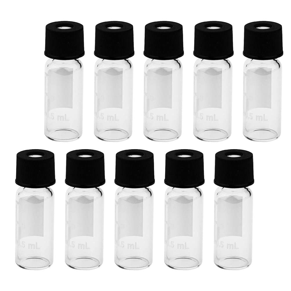 iplusmile Clear Glass Autosampler Vials Screw Cap Lab Sample Vials 8 ...