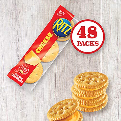 RITZ Cheese Sandwich Crackers, 48 Snack Packs (6 Boxes)