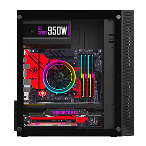 CHIPTRONEX Z910 Micro ATX Gaming Cabinet, USB 2.0 Gaming Case, Tempered Glass Computer Case ...