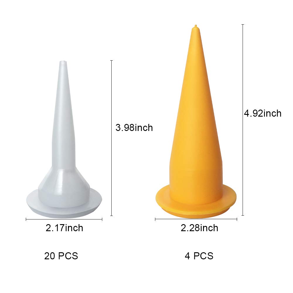 Snapklik.com : BELAROKO Sausage Caulking Gun Tips And Cone Nozzles