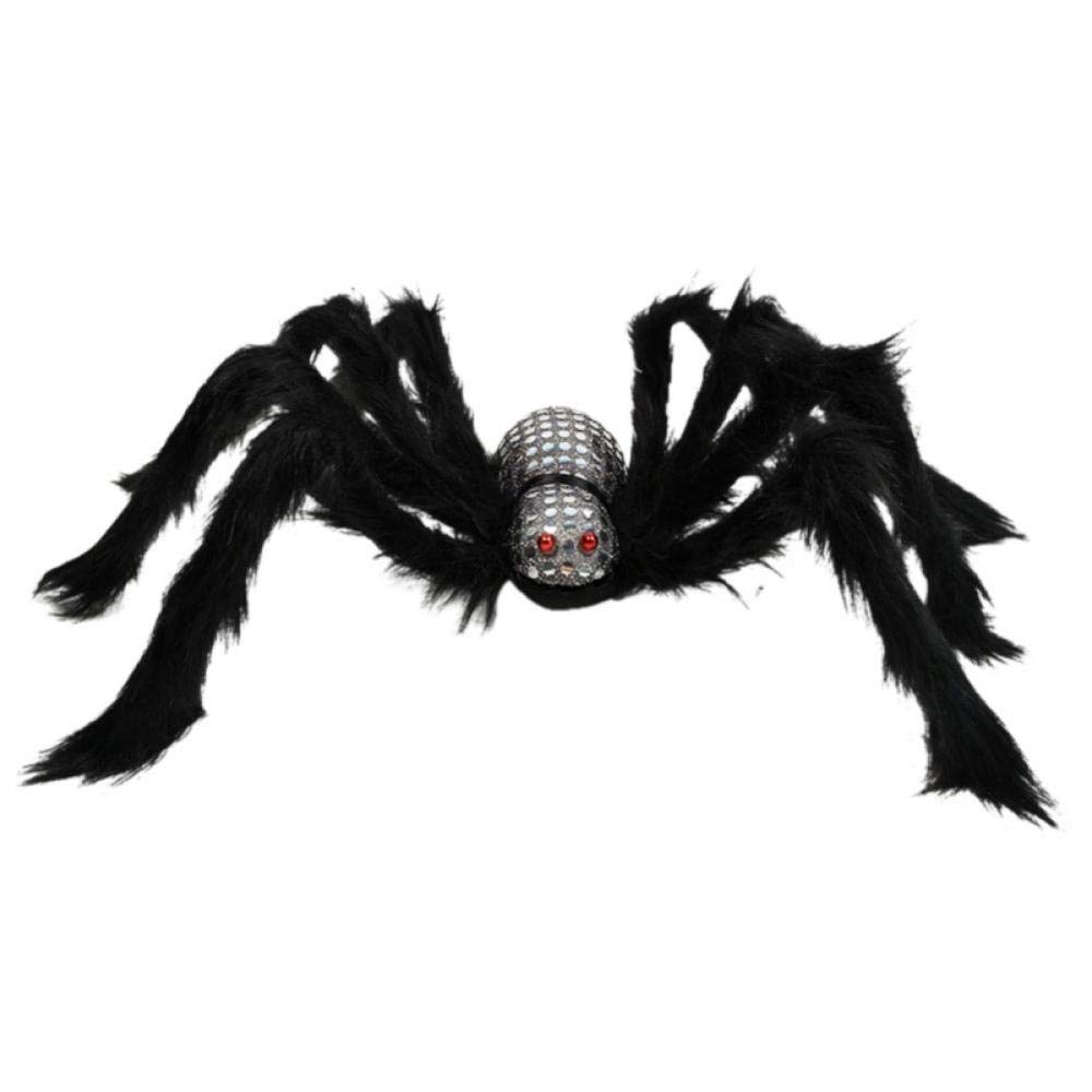 Buy CTDMMJ Halloween Party Artificial Plush Spiders Black Realistic ...
