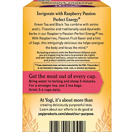 Snapklik.com : Yogi Tea - Raspberry Passion Perfect Energy Tea (6 Pack ...
