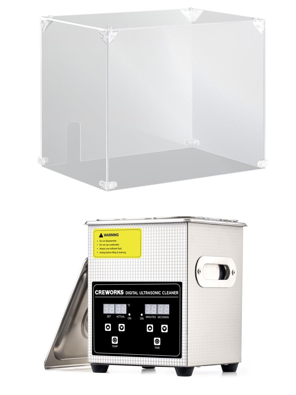 Amazon.com: CREWORKS Professional Jewelry Cleaning Machine with Acrylic ...