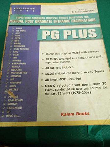PG plus- topic wise arranged mcqs for medical PG entrance examination ...