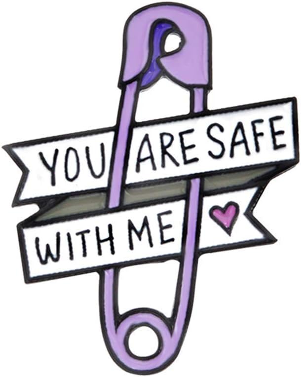 Weiy Creative Safety Pin Design Brooch Pin Lovely You Are Safe With Me ...