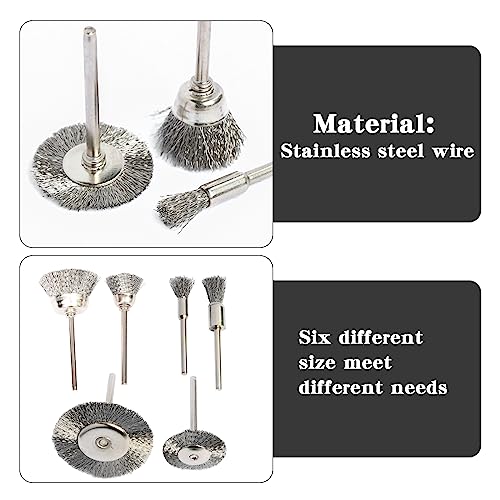 Buy Hiqalty 80 Pcs Rotary Tool Wire Brushes Set,Stainless Steel Wire ...