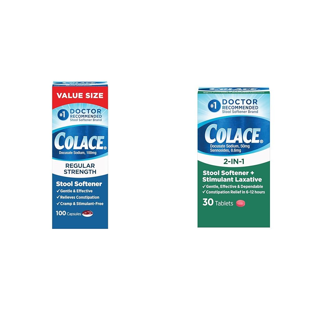 Amazon.com: Colace Regular Strength Stool Softener 100 mg Capsules 100 ...