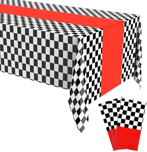 Amazon.com: QISOLIY 4 Pack Car Birthday Party Supplies Racing Party ...