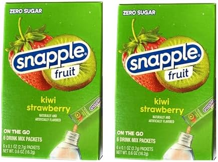 Amazon.com : Snapple Fruit Kiwi Strawberry Drink Mix - Two Boxes of Six ...