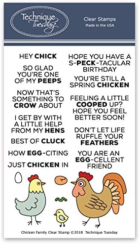 Amazon.com: Chicken Family Clear Stamps | Clear Rubber Stamps ...