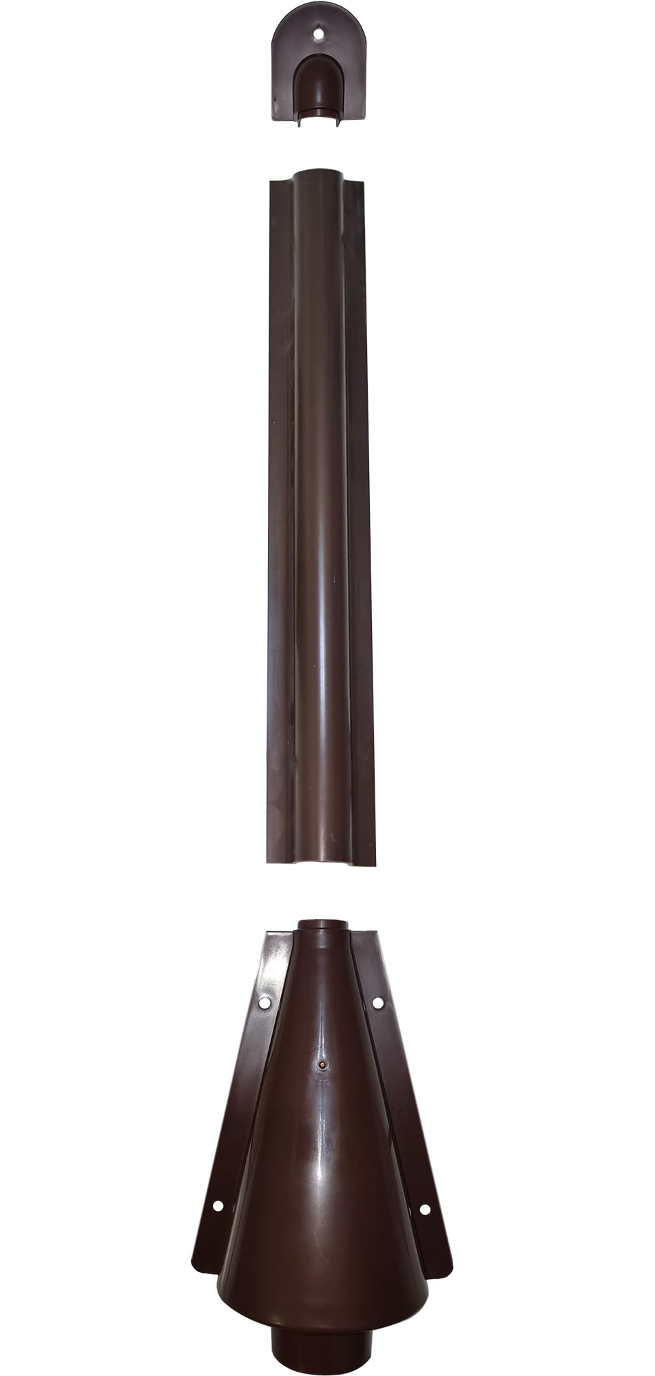 1STec 1 x 40cm + 25cm Brown external use cable riser guard for ...