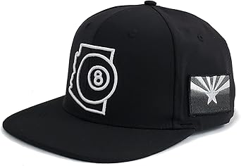 State 8-Ball Pool Billiards Stretch Fit Flat Brim Hat : Amazon.com.au ...