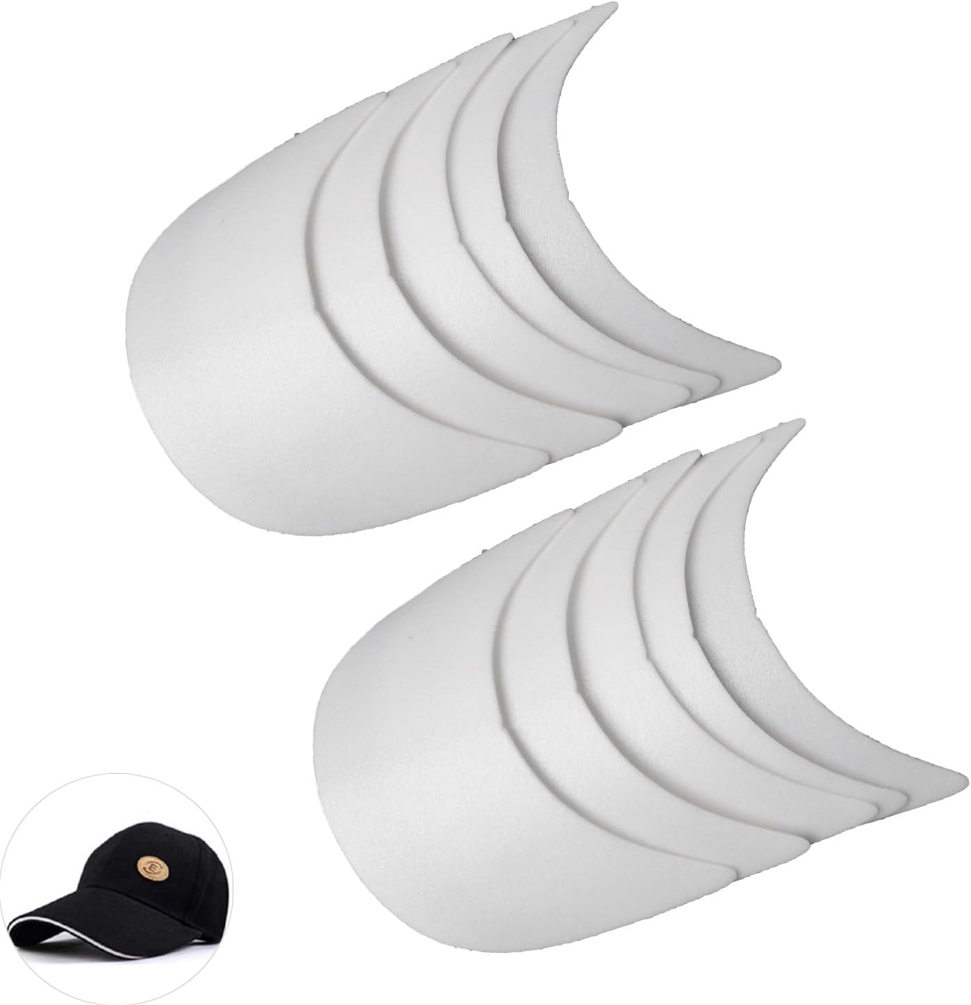 ArrErr 10 Pack Baseball Cap Visor Insert Shape Plastic Stand Tennis Hat ...