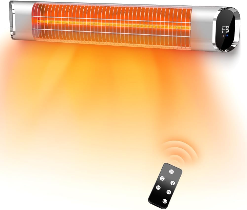 Amazon.com: Wall-Mounted Electric Infrared Indoor/Outdoor Heater IP65 ...