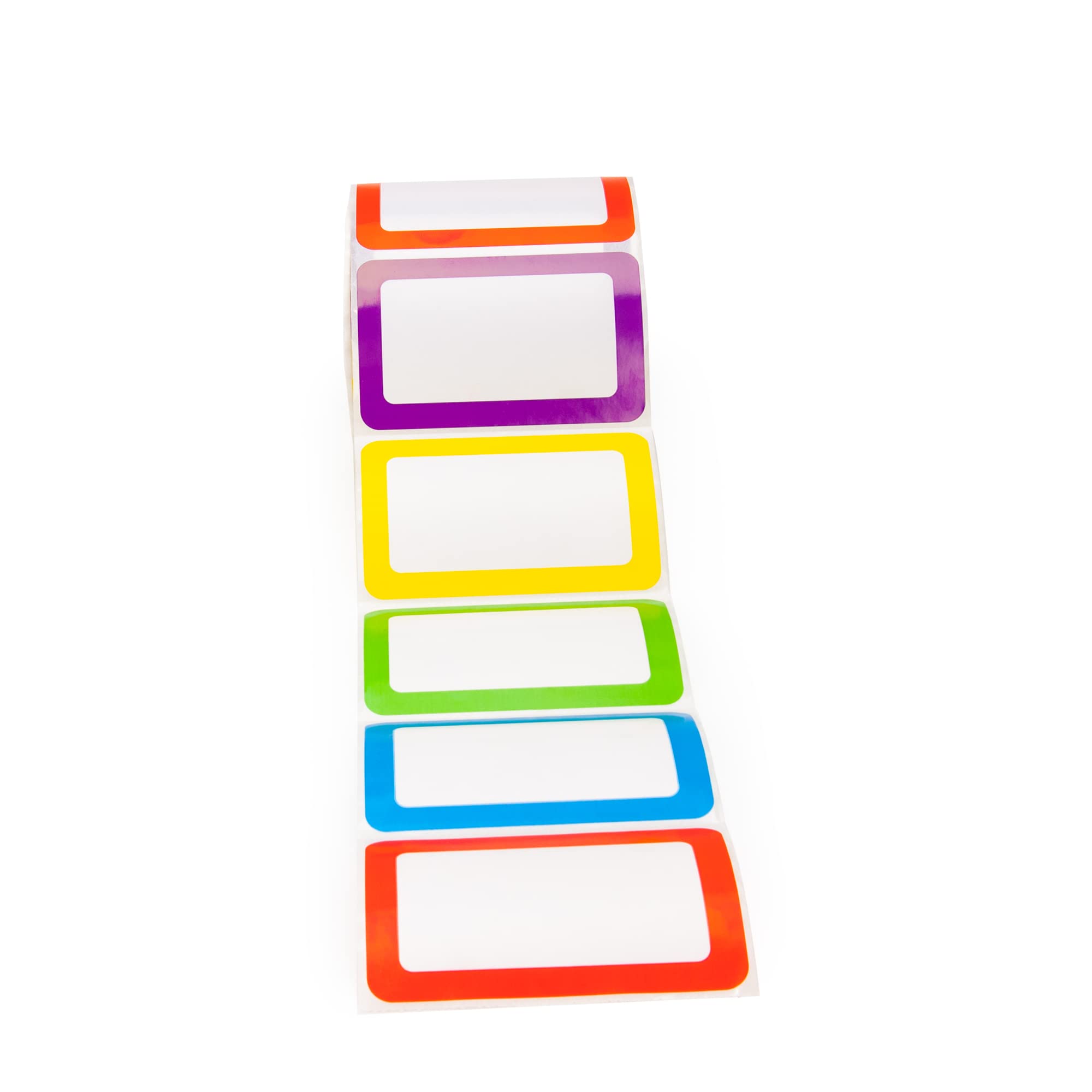 L LIKED 500 Stickers – Colors Plain Name tag Labels with Perforated ...