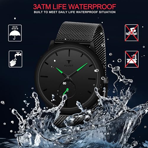 RUSTET Mens Watches Ultra-Thin Minimalist Waterproof - Fashion Wrist ...