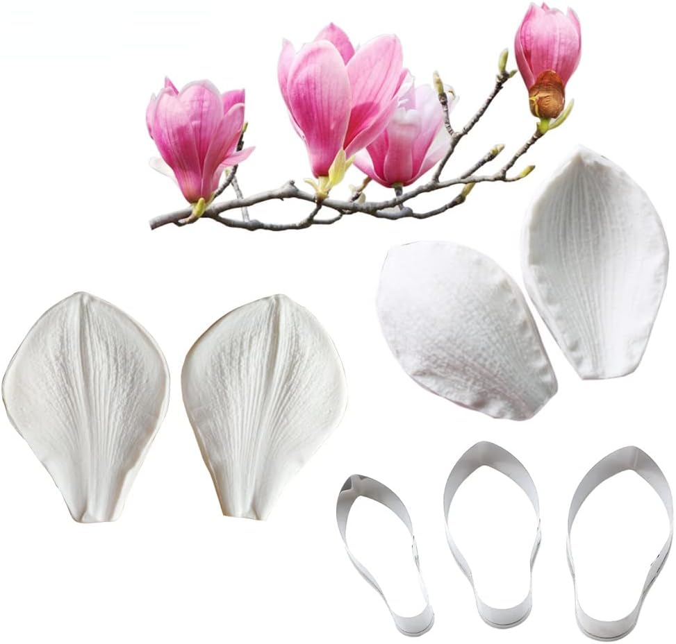 Amazon.com: Welink 7pcs/Set Magnolia Petal Leaf Veiner Silicone Mold ...