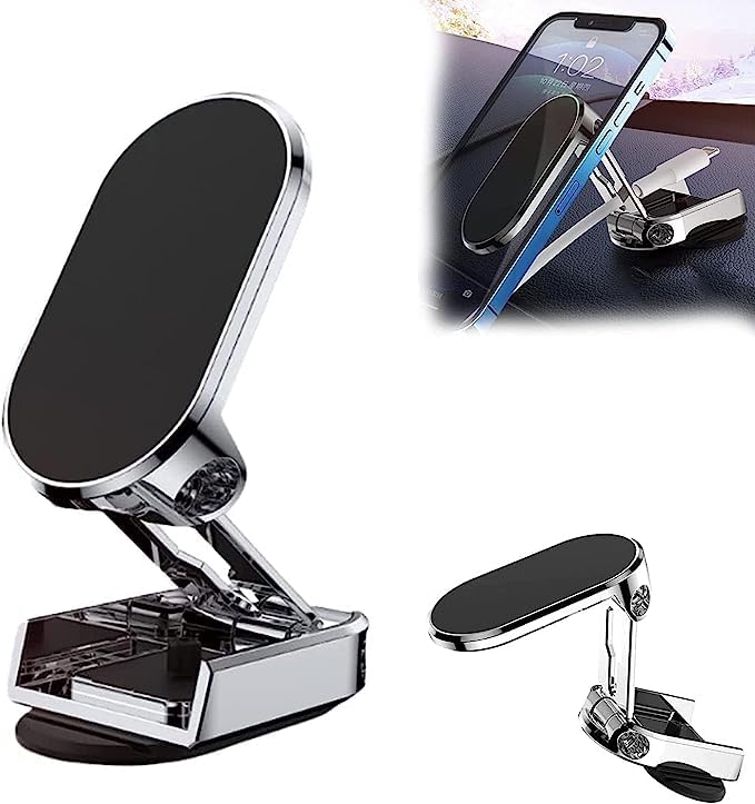 New Alloy Folding Magnetic Car Phone Holder