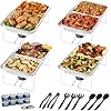 Amazon.com: 4 Full Size (For Price of 3) Disposable Buffet set with ...