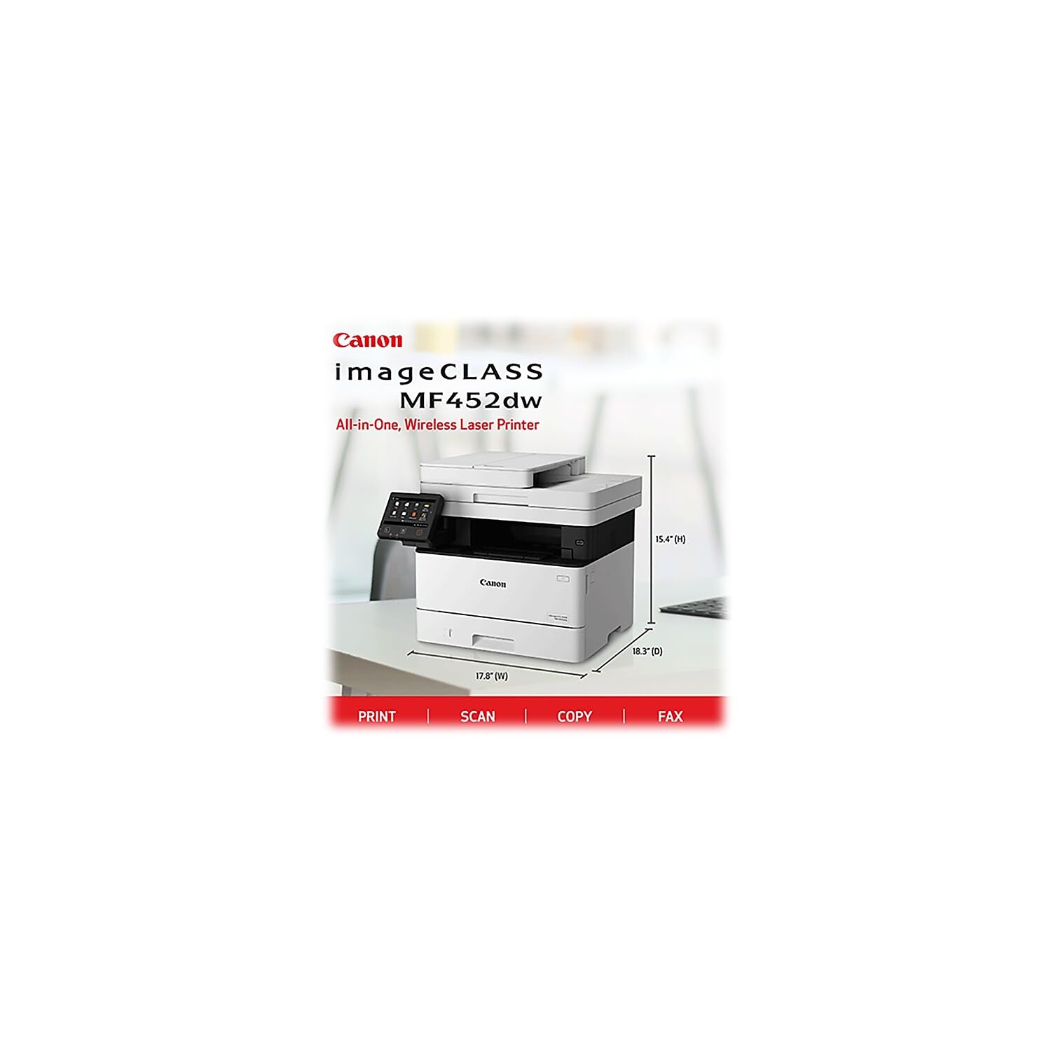 Snapklik.com : Canon imageCLASS MF452dw All-in-One Wireless Monochrome ...
