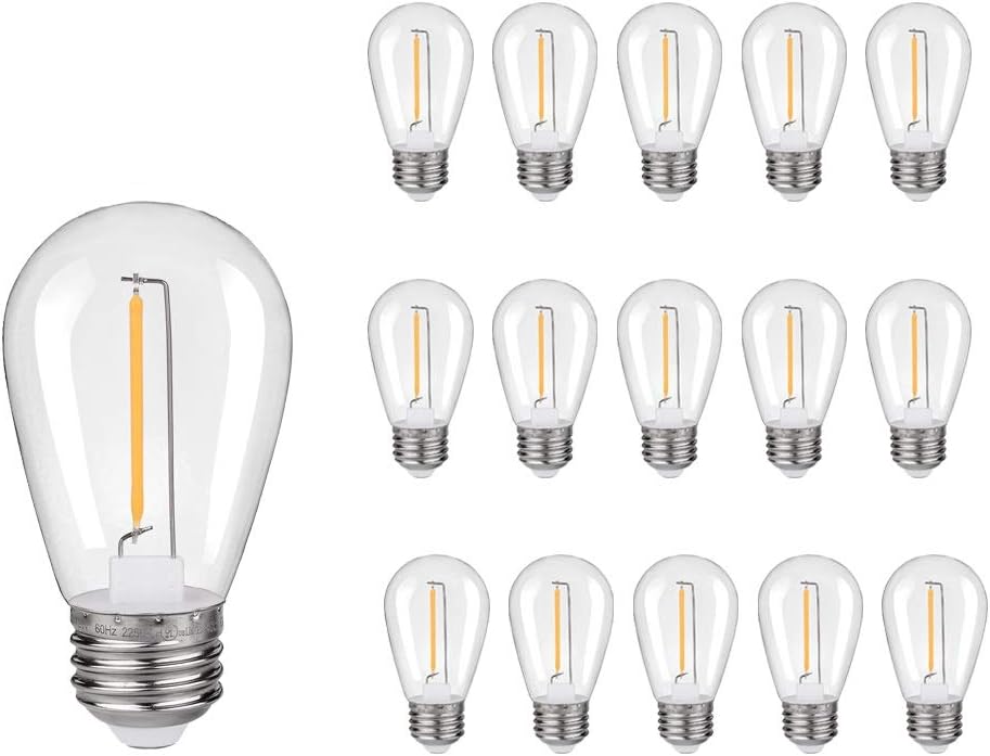 LIHUIJIAJU - foco LED Edison S14, inastillable e impermeable S14 ...