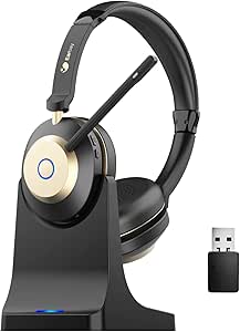 Amazon.com: Earbay Bluetooth Headset, Wireless Headset with Microphone ...