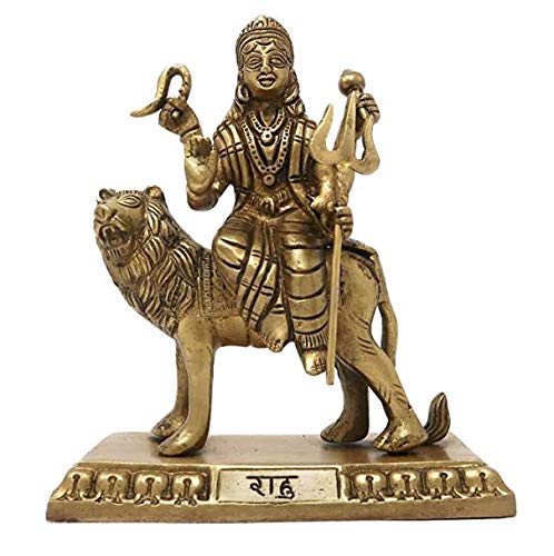 Buy Drezel Hindu Navagraha Idol Murti of Deity RAHU God Brass Statue ...