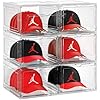 Amazon.com - SCAVATA 6 Pack Hat Organizer Box, Stackable Clear Baseball ...