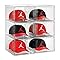 Amazon.com - SCAVATA 6 Pack Hat Organizer Box, Stackable Clear Baseball ...