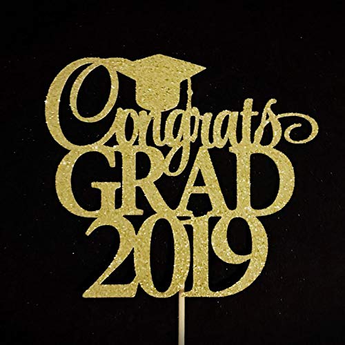 Congrats Grad 2019 Cake Topper Happy Graduation Cake Topper Graduation ...