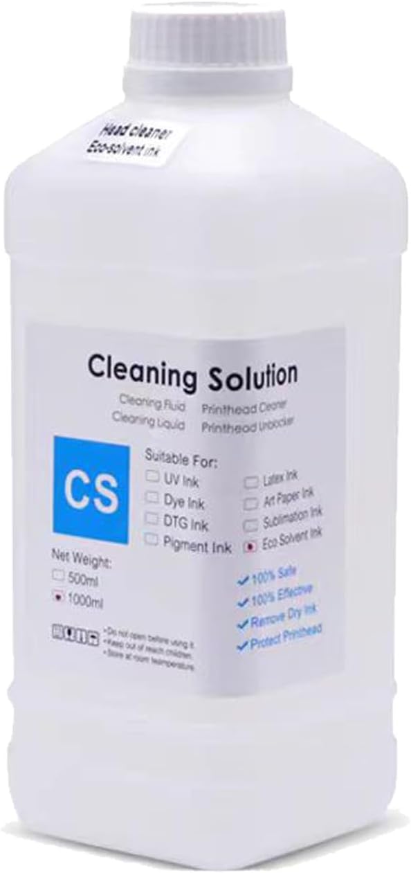 Amazon.com: CULater 1000ML Eco Solvent Ink Cleaning Solution Compatible ...