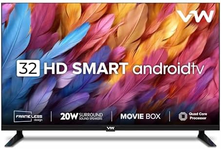 Lloyd 80cm (32 Inches) HD Ready Smart Android LED TV 32HS301C (Black ...