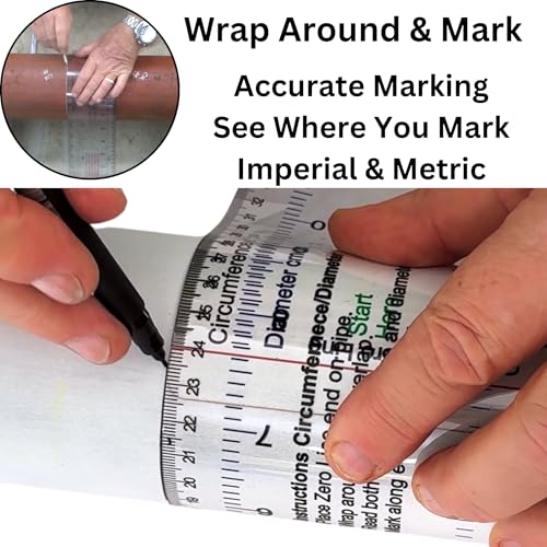 Snapklik.com : CLPA 24" Diameter Measure & Mark C-Pi-D Pipe Wrap Around ...