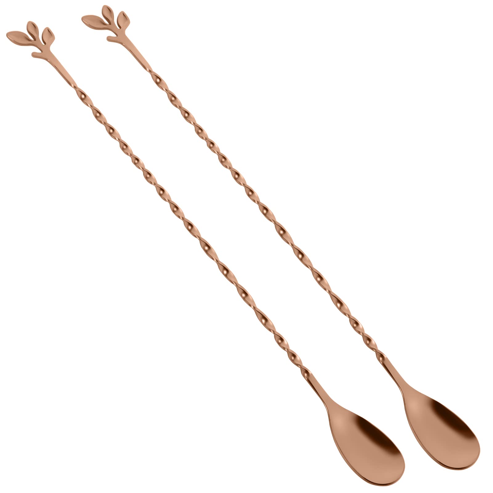Snapklik.com : AnSaw Rose Gold 12-Inch Stainless Steel Cocktail Spoon