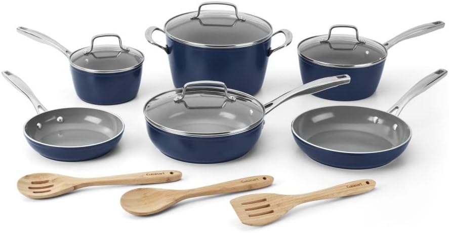Amazon.com: Cuisinart 11-Piece Nonstick Cookware Set, Ceramica XT ...